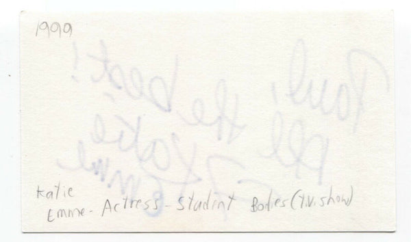 Kate McIninch Signed 3x5 Index Card Autographed Signature Actress Stud ...