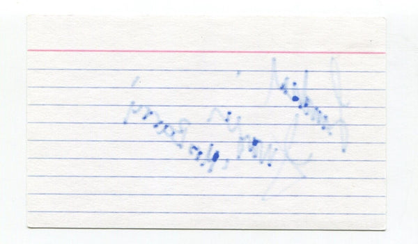 Lindsey Frazier Signed 3x5 Index Card Autograph Actress Air Crash Inve ...