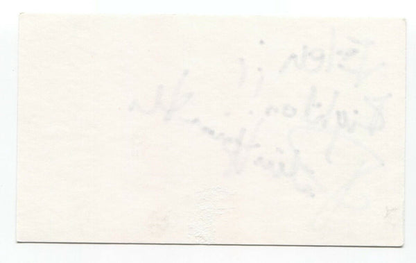 Slik Toxik Pat Howarth Signed 3x5 Index Card Autographed Signature ...
